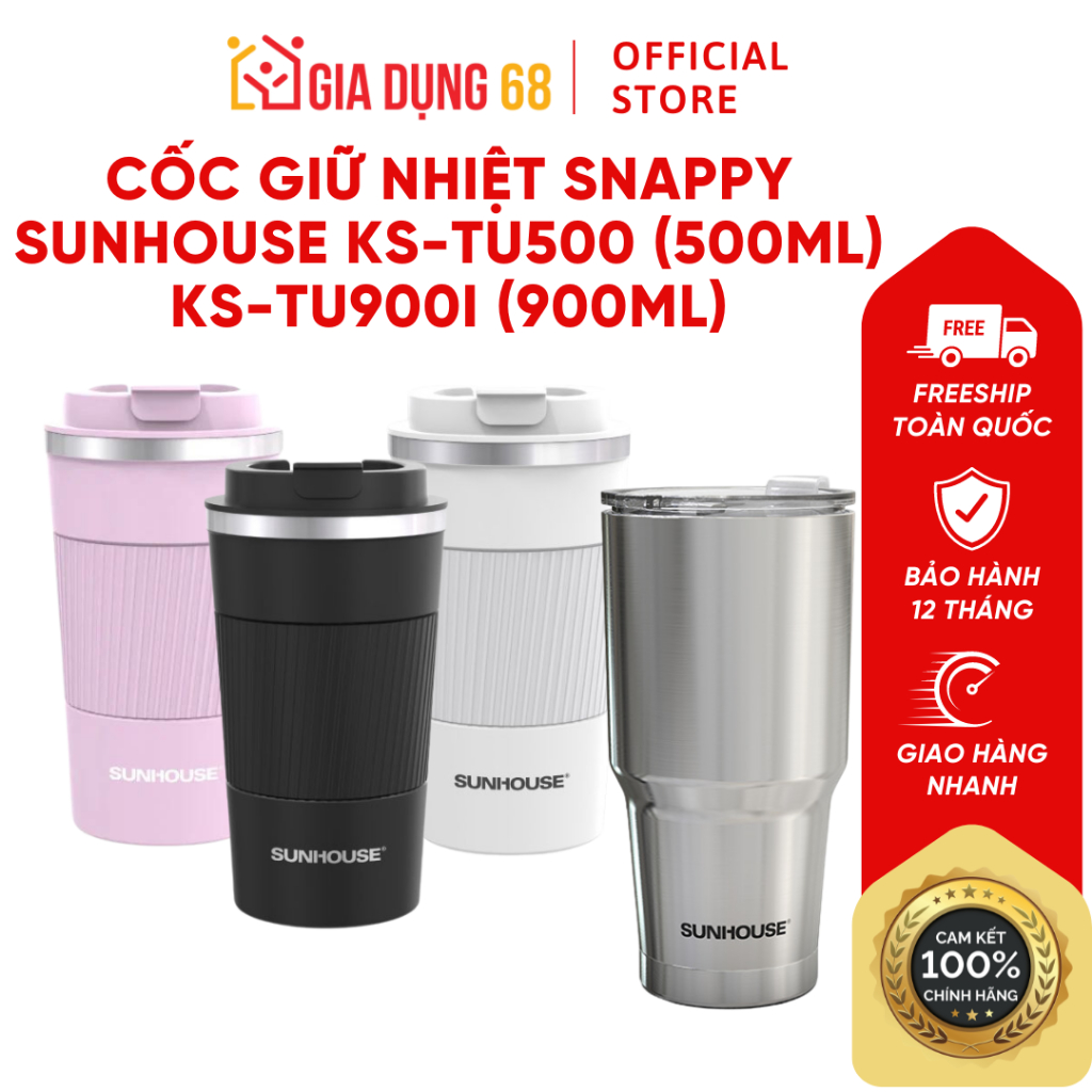 [Genuine] Snappy Sunhouse stainless steel 304 thermal cup 500ML- 900ML ...