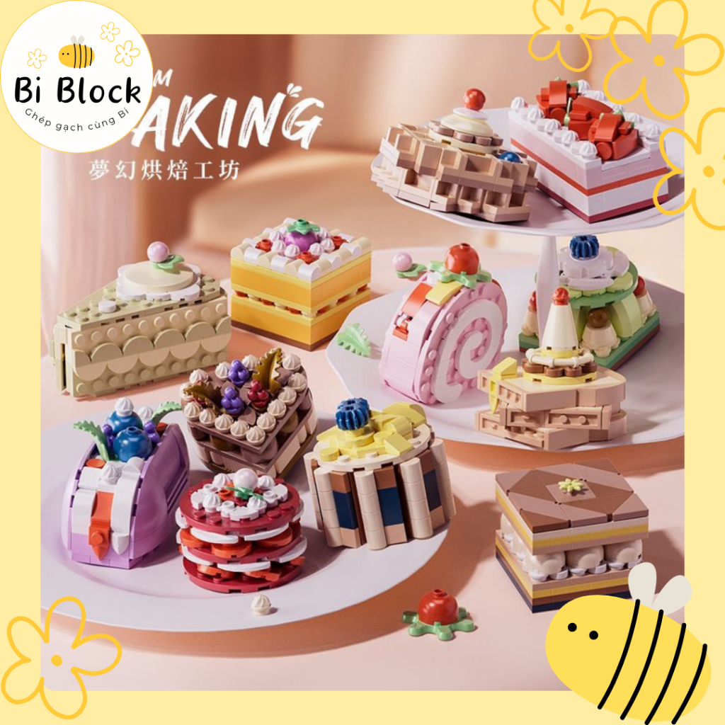 Building blocks assembly set Cake Collection Miniblock 3D model ...