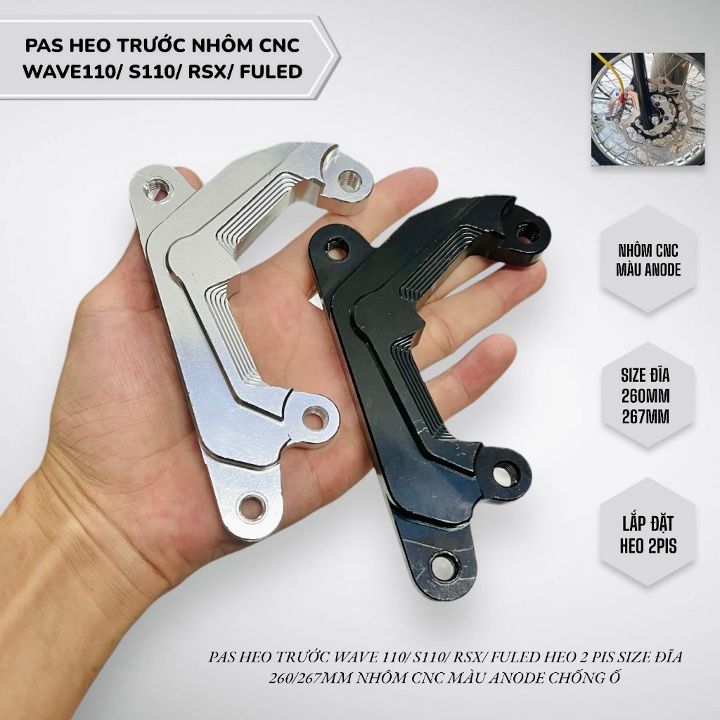 Wave110 / S110 / RSX / Fuled 2pis front panel, disc size 260/267mm, cnc ...