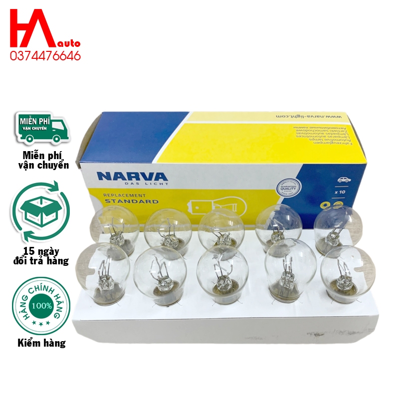 Narva P21 / 5W 12V BAY15D 2 Hair Brake Light Bulb (White Bulb ...