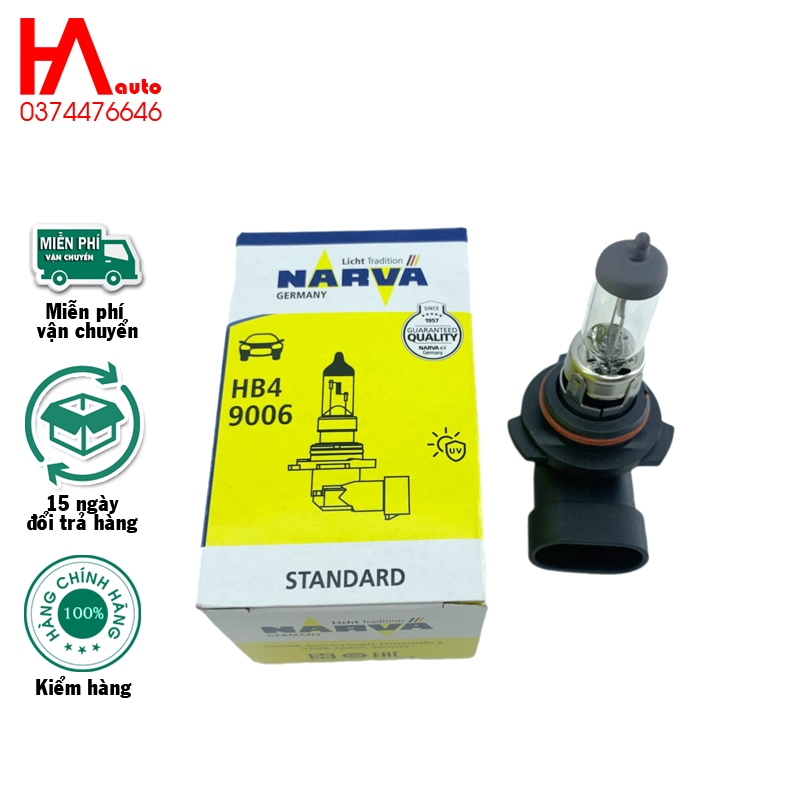 Narva headlight bulb HB4 9006 12V 55W P22D - Genuine Narva Germany ...