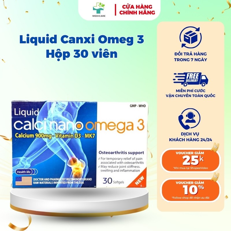 Nano calcium supplement mk7 LIQUID CALCI NANO OMEGA 3 Box of 30 tablets ...