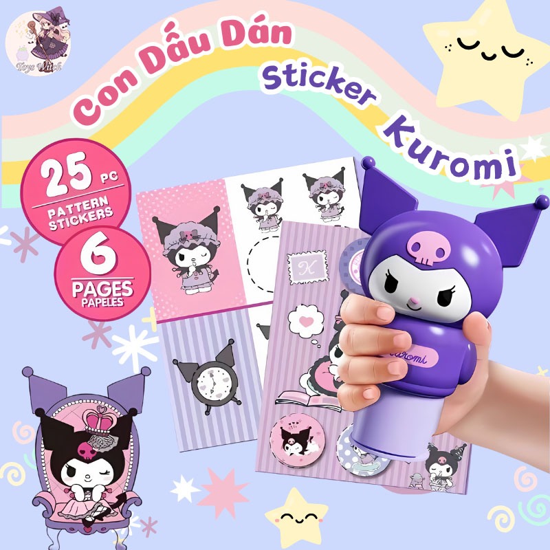 Kuromi / Pink Rabbit / Strawberry Bear / Stich Sticker Seal Toy with ...