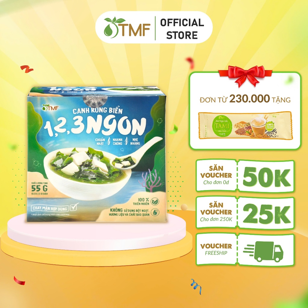 Instant seaweed soup box of 10 packs x 5.5g without MSG to cook soup ...