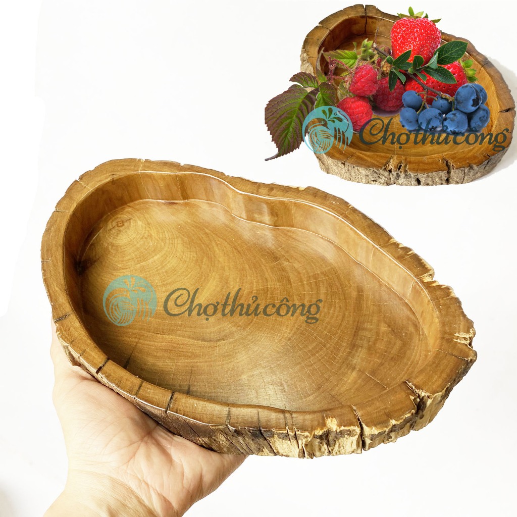 Vintage decorative wooden tray with 1 compartment, candy tray, fruit ...