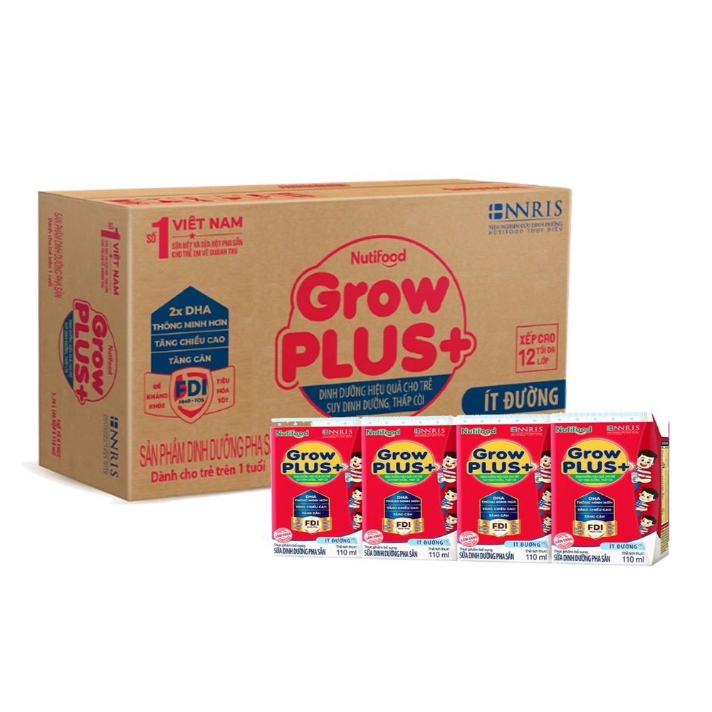 Carton of Nutifood GrowPLUS+ Red Ready-to-Drink Milk Powder (Nutrition ...