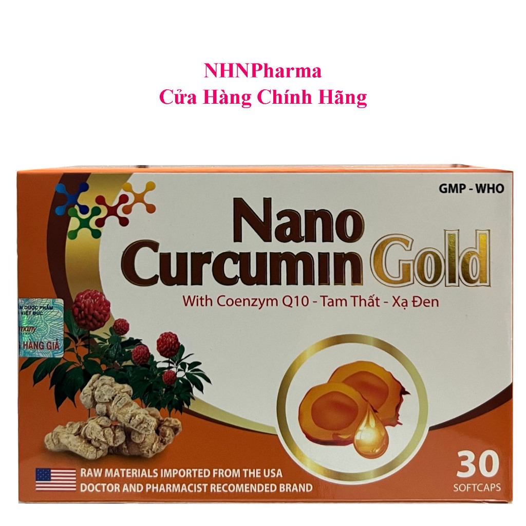 Nano CURCUMIN GOLD supports the treatment of gastric and duodenal ulcers - Box of 30 tablets ...