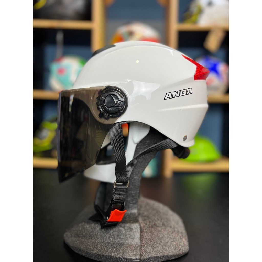 Anda HELMET - Genuine Long Glass Half HELMET - Gas Hand Support ...