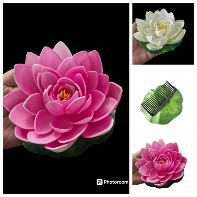 Lotus flower pin with sassy used for performing arts and stage ...