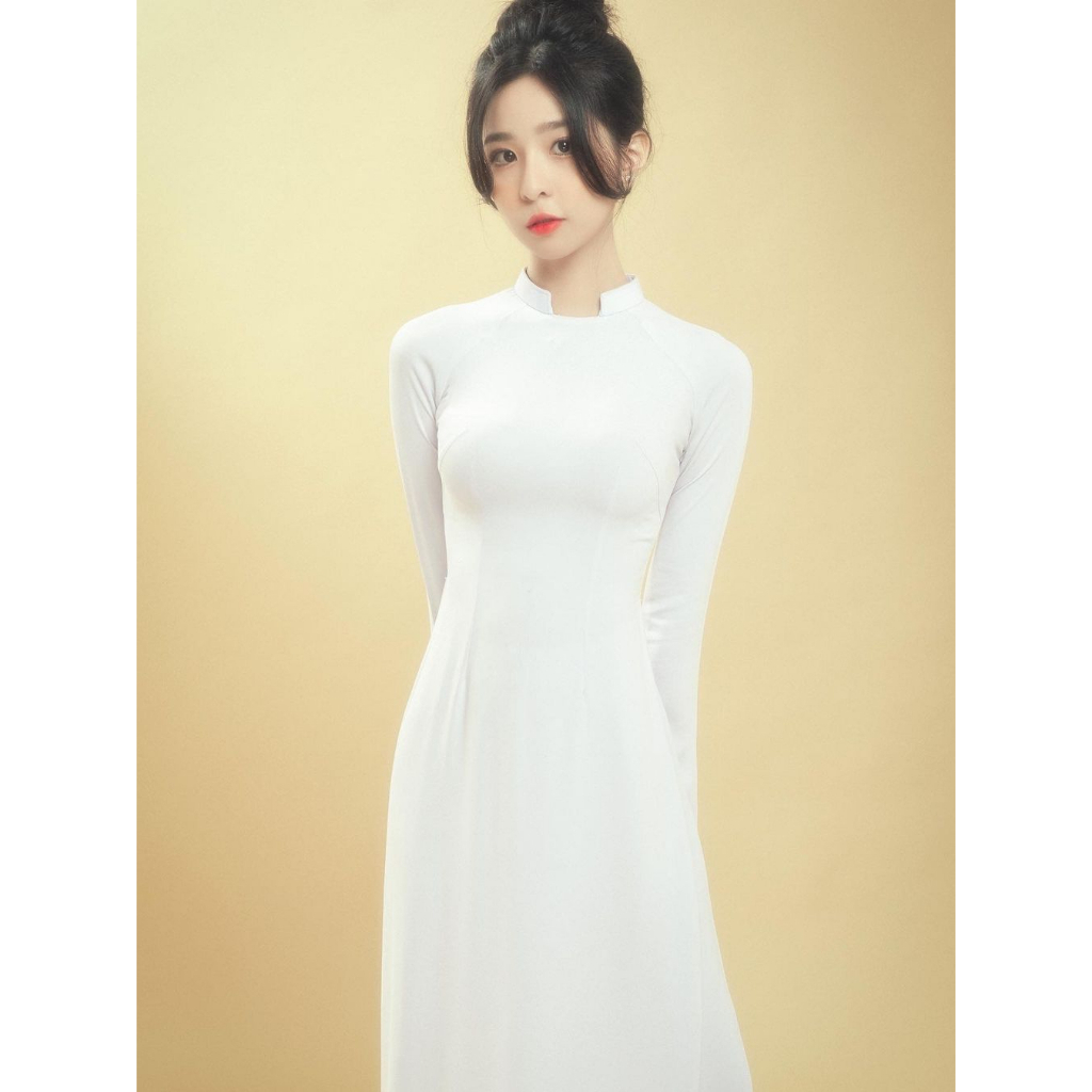 Hotgirl Square Collar Long Sleeve Student Ao Dai New Design 2024 AD1 | Shopee Malaysia