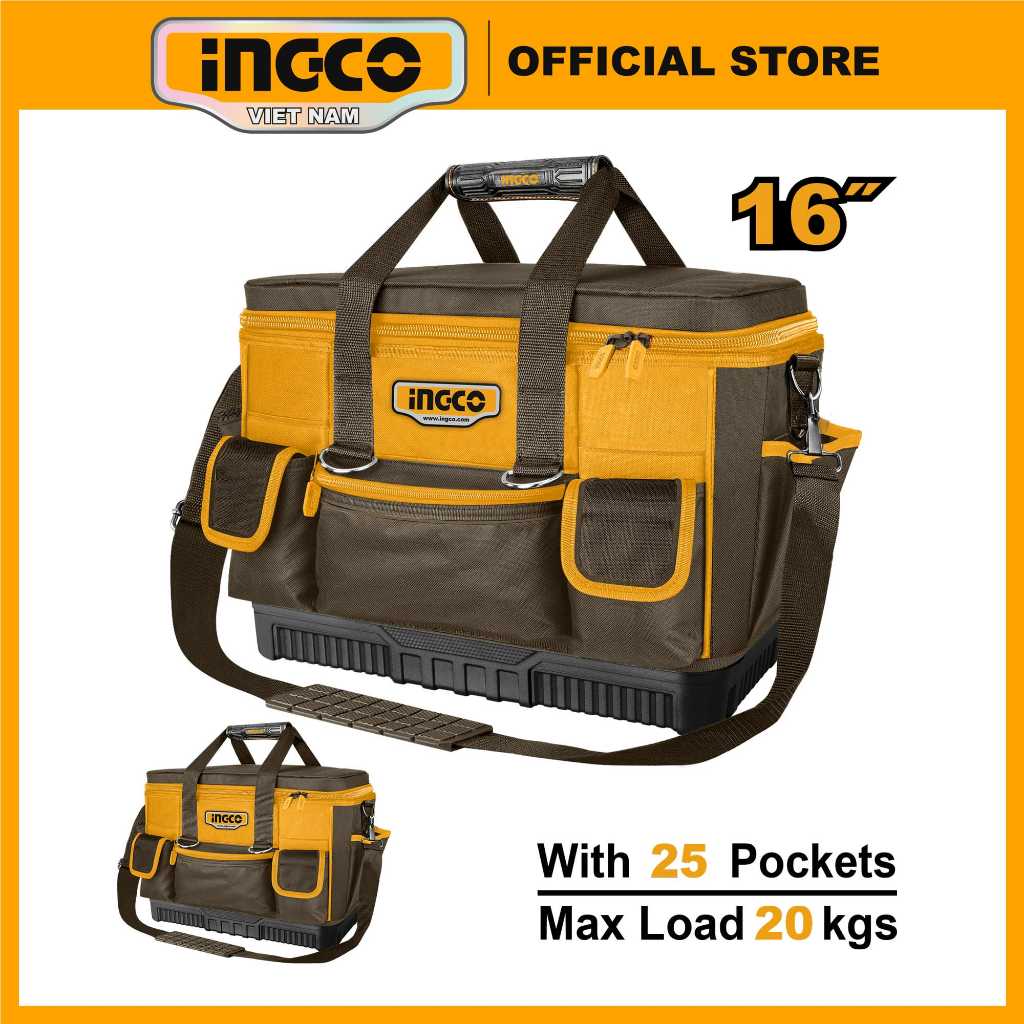 16-inch High-End Tool Basket With Plastic Sole 25 INGCO HTBG10 Tool ...