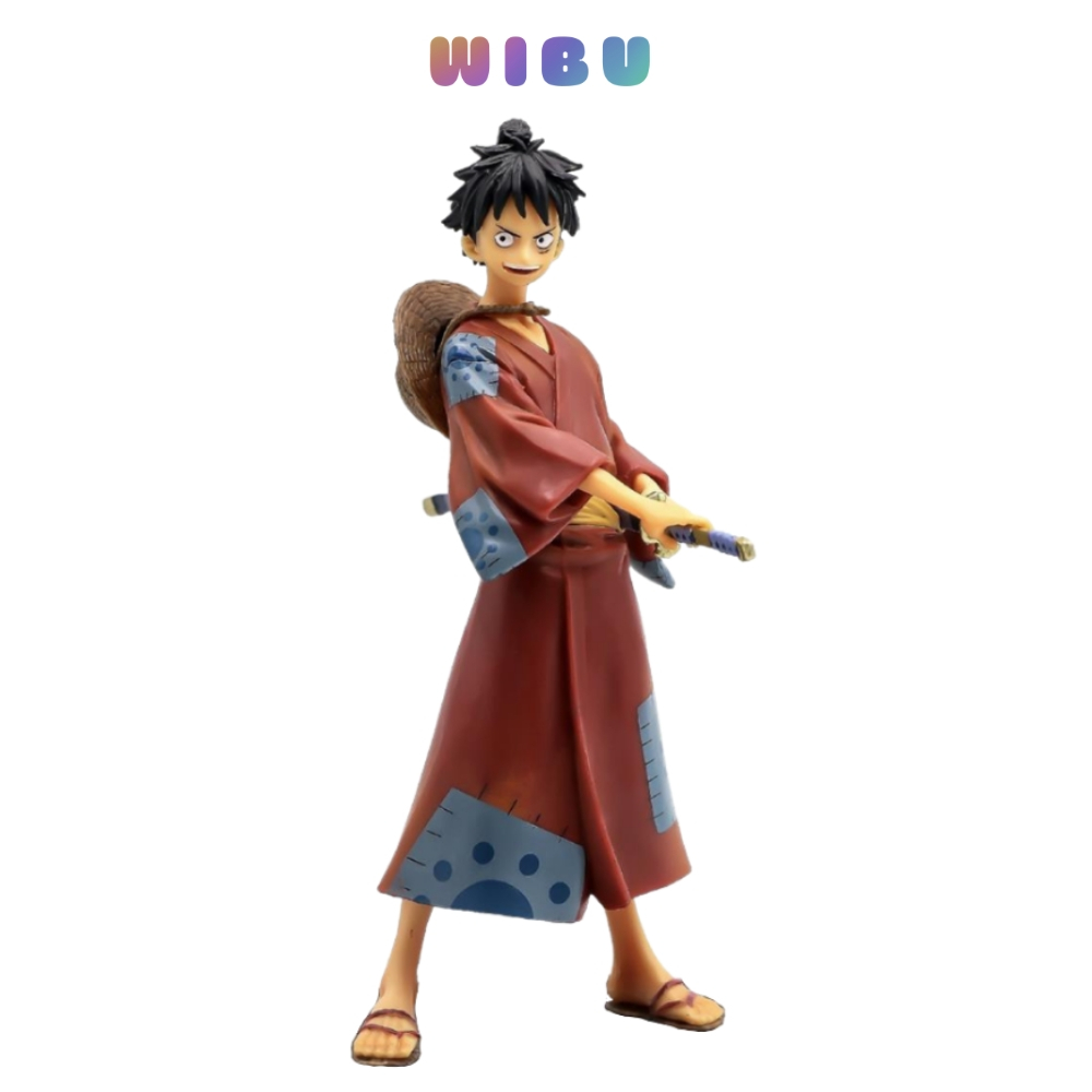 One piece Luffy Model In wano Country 17cm High, figure one piece ...
