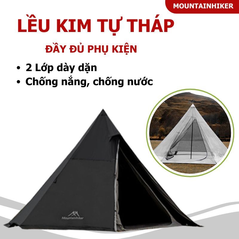 Mountainhiker Pyramid Tent Suitable for 4-6 People with Full ...