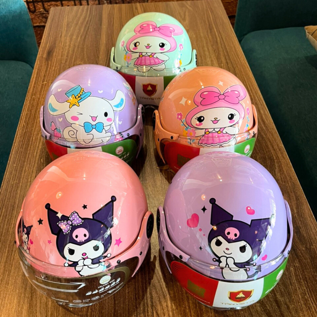 Kuromi and Cinnamoroll,Melody Children's Helmet with Half Goggles - For ...