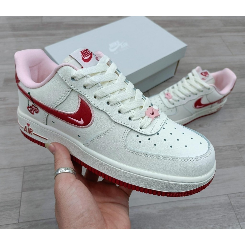 Nike Air Force 1 Valentine Sneakers 3cm Tall For Women, af1 cherry ...