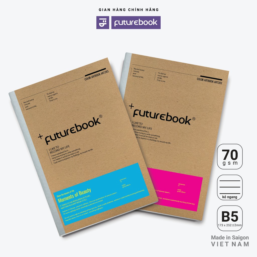 Futurebook B5 horizontal Line 120 / 80 pages (Including cover) 80GSM ...