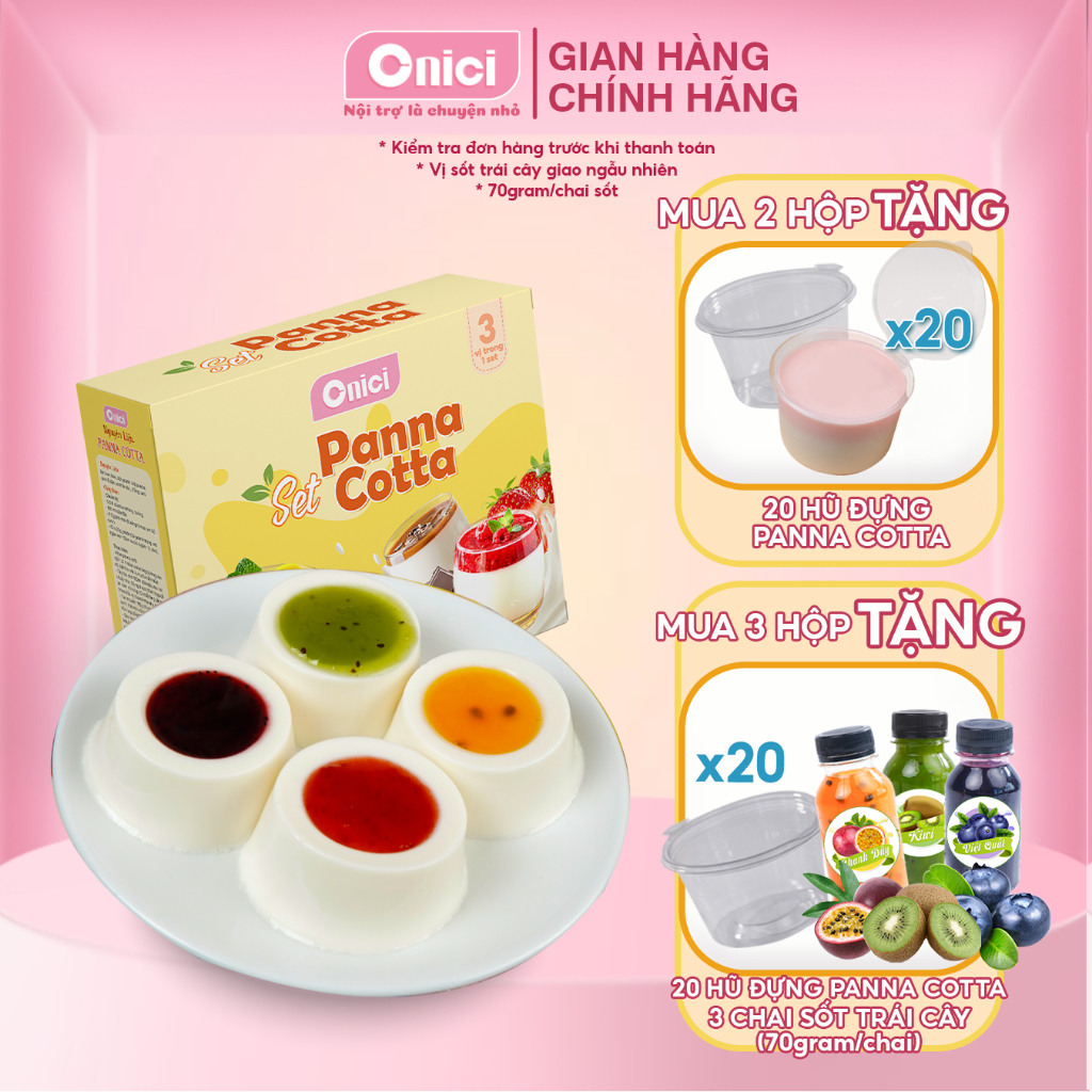 Onici Mother'S Panna Cotta 5 Flavors Kitchen set Ingredients 500 Grams Cook 20-25 Jars 100ml ...