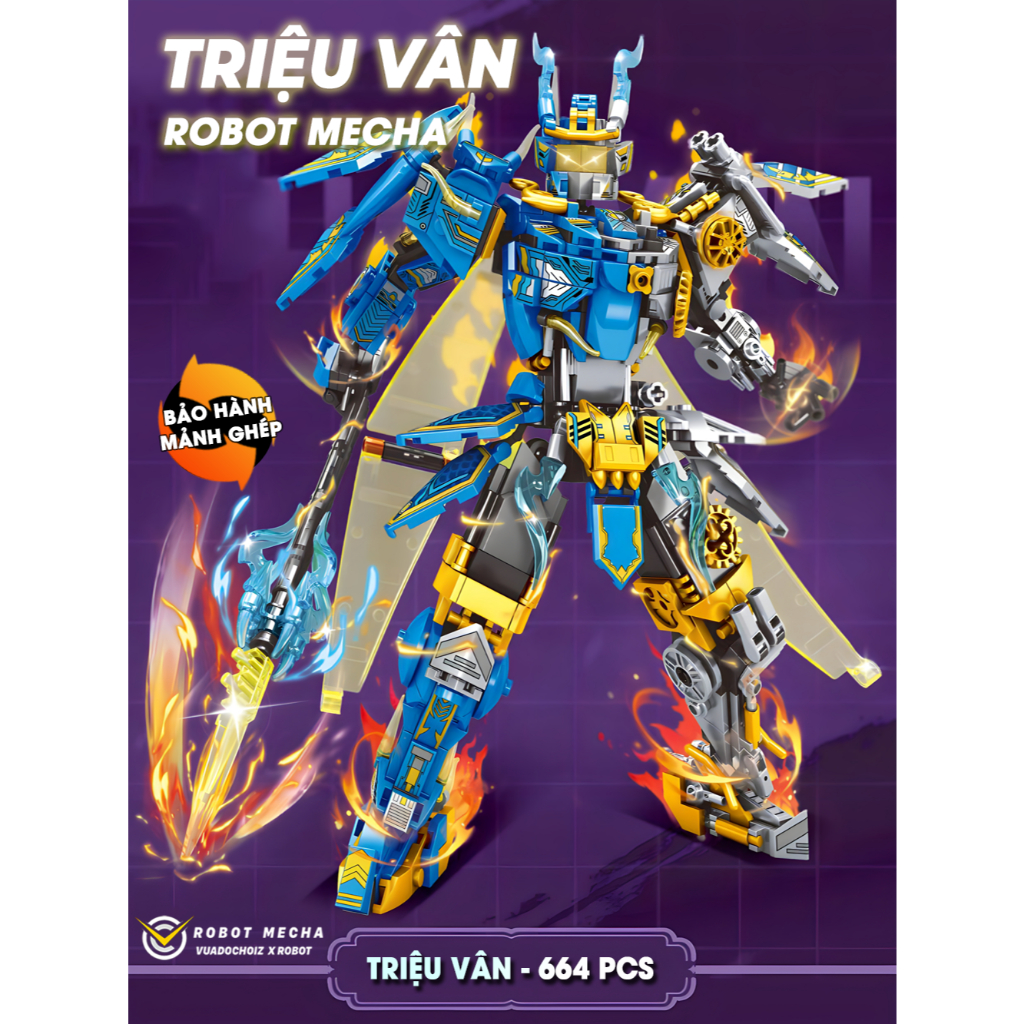 Trieu Van Robot Assembly Model 664 Details, Mecha Puzzle Logo Toy with ...