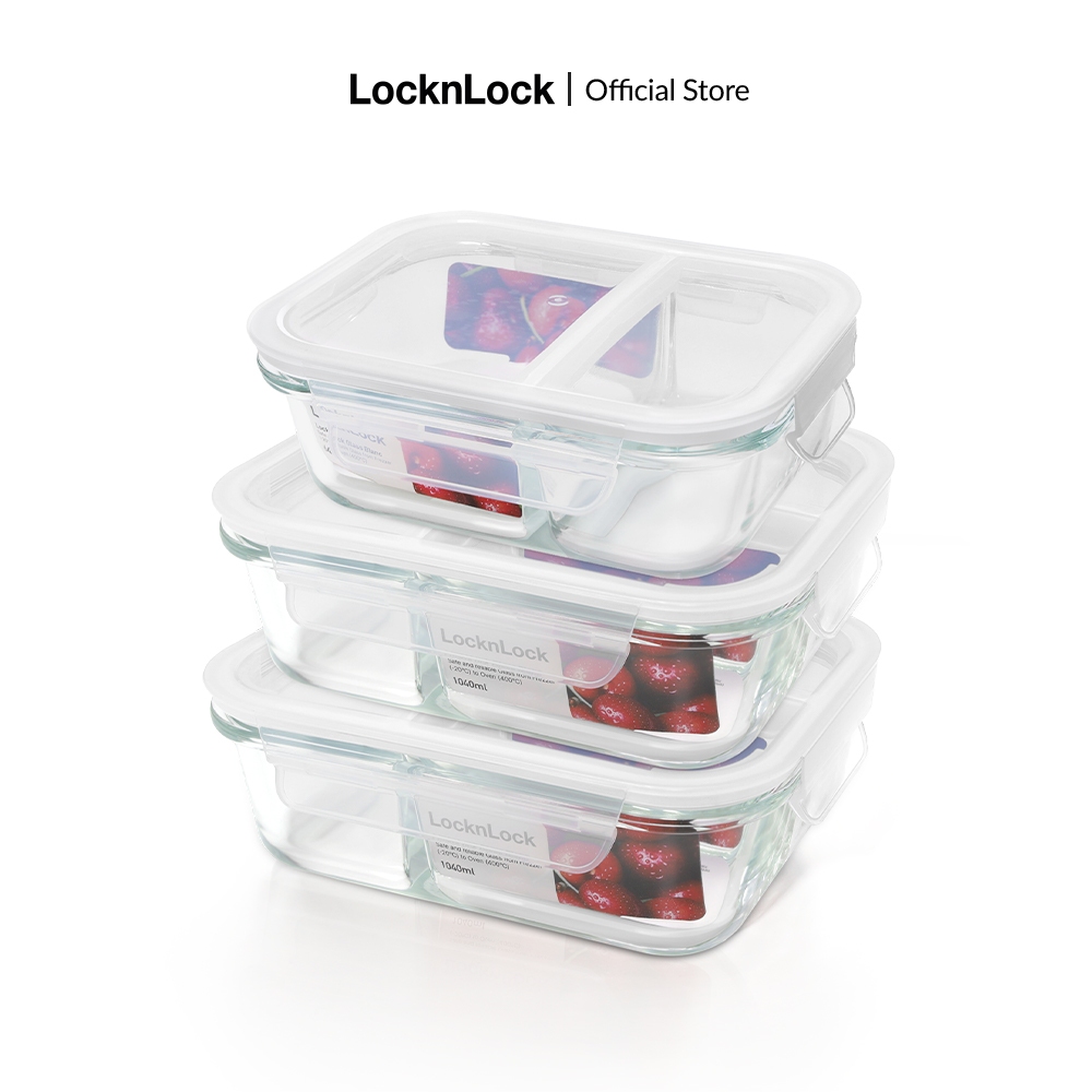 LOCK & LOCK Lock glass food container&Lock Blanc glass food container ...