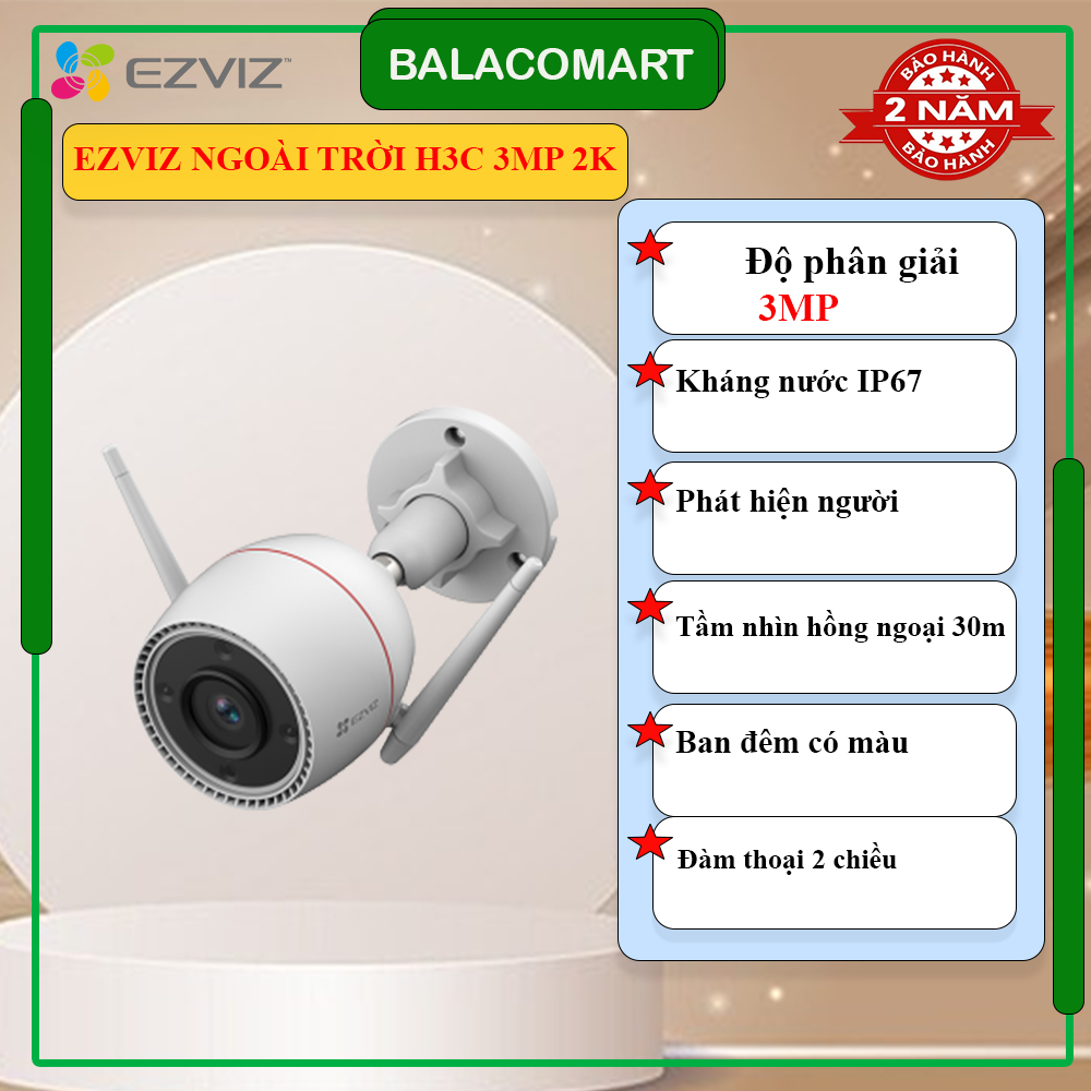 Ezviz H3C 2MP outdoor Camera, H3C 2MP COLOR, H3C 3MP wide angle fixed ...