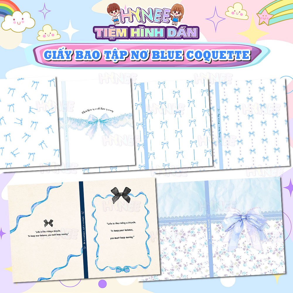 New CT Blue Coquette Book Covers, Notebook Covers, Pastel Sky Blue Bow ...