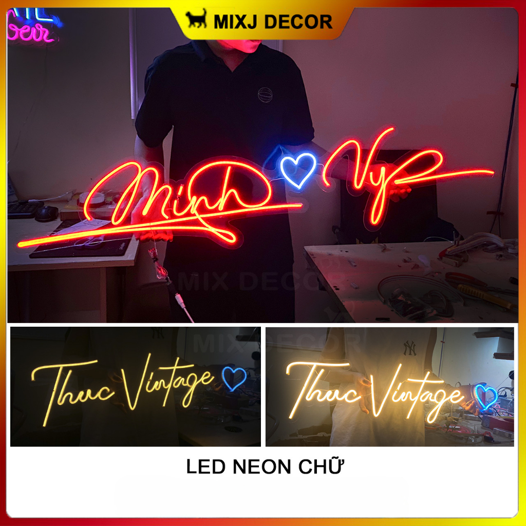 Led neon sign 12v flex decor with name letter decoration and letter ...