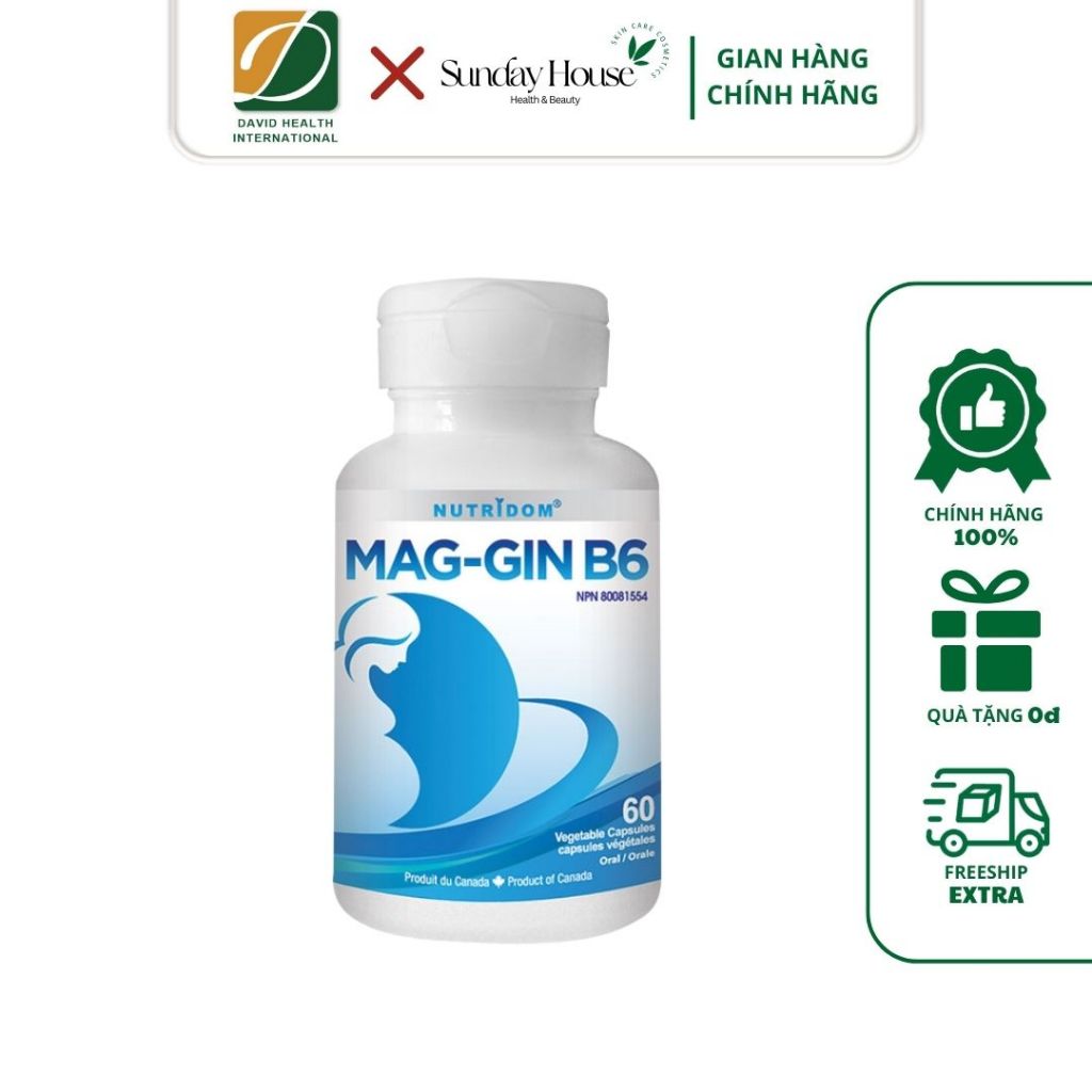 MAG - GIN B6 - MAG-GIN B6 ANTI-FLUSION PILLS - David Health - 60 Tablets | Shopee Malaysia