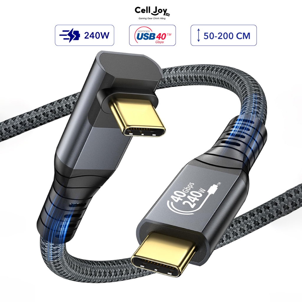 Type-c to Type-C USB4 40Gbps/240W 90 degree folding image output USB-C ...