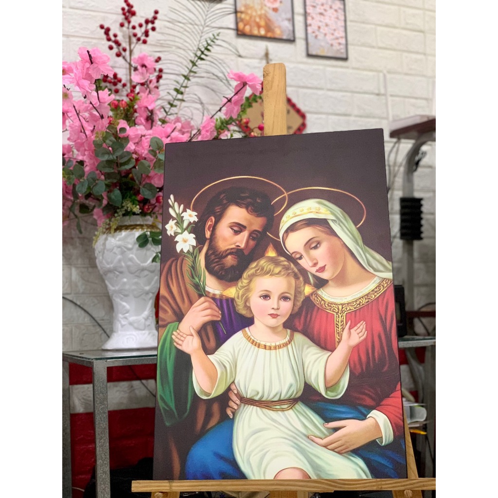 Painting of the Holy Family, Sacred Heart of Jesus, mirror finish, 10mm ...