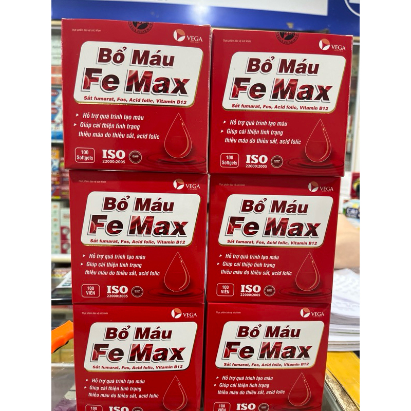 Fe MAX BLOOD SUPPLEMENT iron fumarat, Fos, folic acid, Vitamin B12 ...