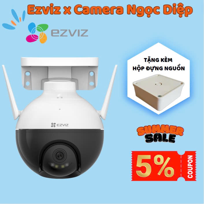 Ezviz C8W 4MP Wifi IP Camera, smart panning, color night vision, loud ...