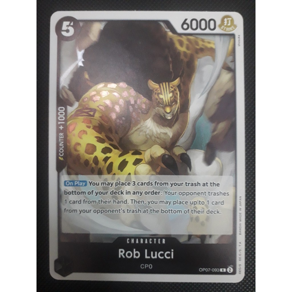[TNTB] One Piece Card TCG OP07-093 - Rob Lucci - Character - Rare ...