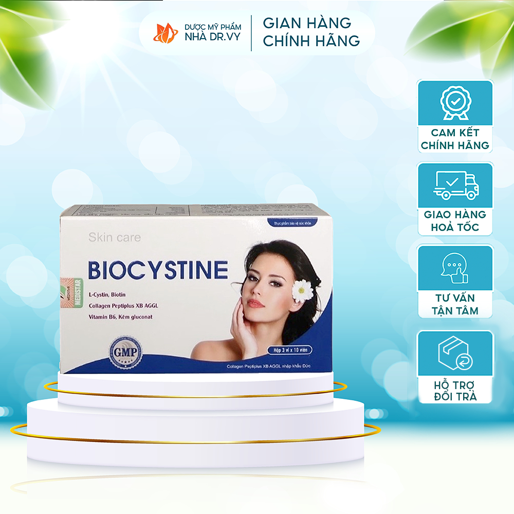 Biocystine Pills Support Beautiful Skin, Reduce Oily Acne and Hair Loss ...