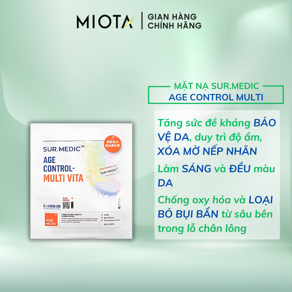 Sur.medic Age Control Multi Vita Mask to Support Recovery, Whiten, and ...