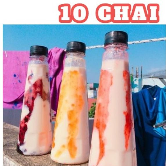 10 330ml Triangle Pet Plastic Bottles with Cap | Shopee Malaysia