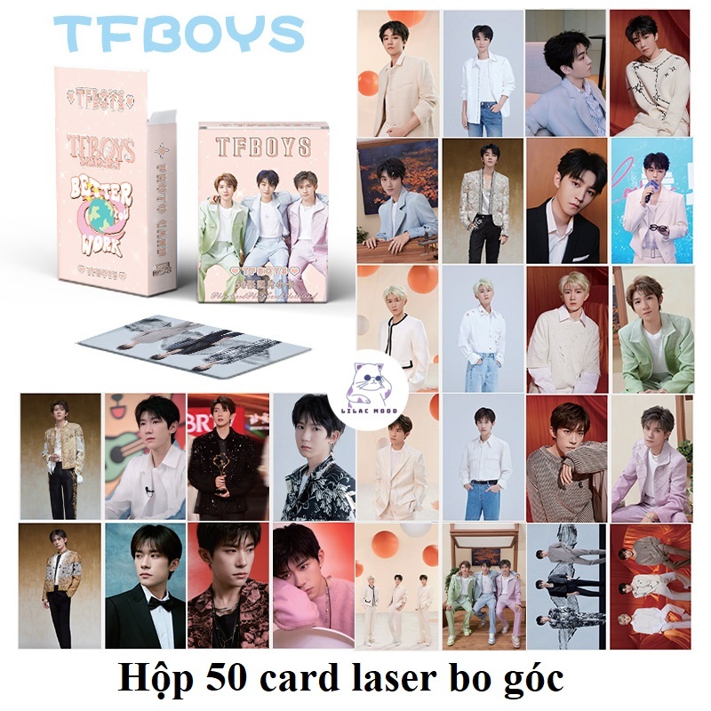 (available/new 2024) TFBOYS | Laser card box of 50 cards / TF Family ...