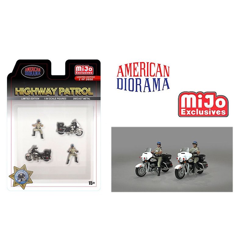 Figure MODEL 1:64 AMERICAN DIORAMA - Figure diecast - Highway Patrol ...