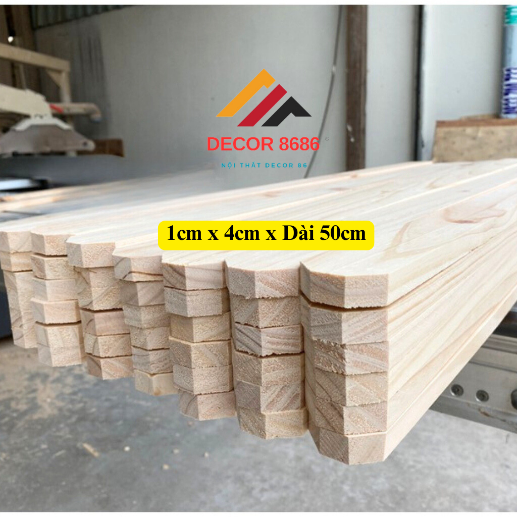 Pre-planed Pine Wood Slats 1cm x 4cm Thick, 50cm Long, Pine Wood Slats ...