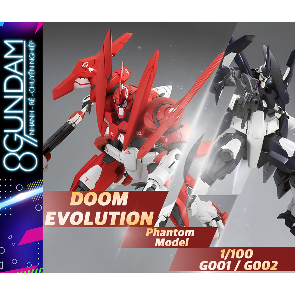 MG 1/100 Doom Evolution Assembly Model G001 Red Version / G002 Black ...