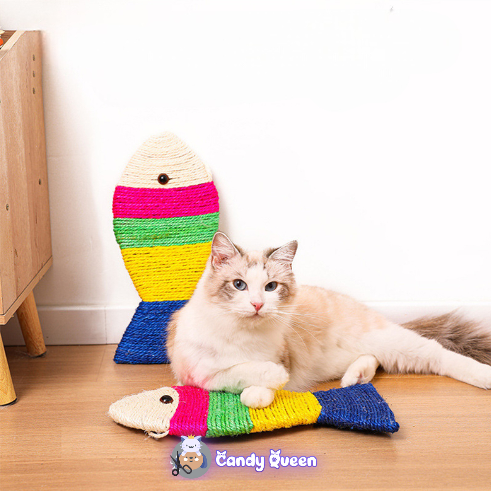 Scratch Table Pieceg for Cats and Pets Fish Shape Solid RopeCNY ...
