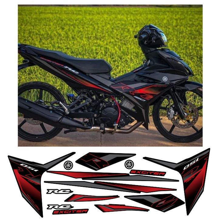 Exciter stamp 150 rc black and red (various colors) | Shopee Malaysia