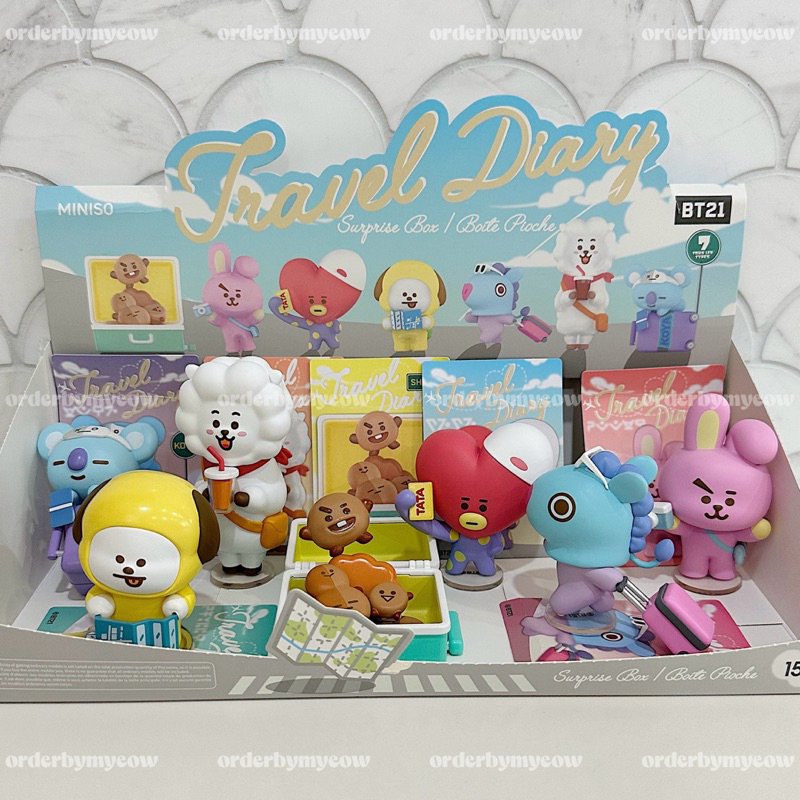 [MINISO X BT21] Blind box model BT21 - Travel Diary | Shopee Malaysia