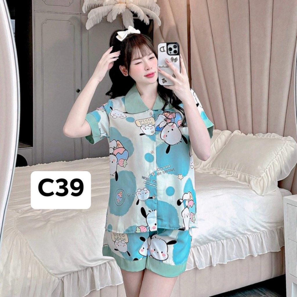 Cute women's pajamas, women's pajamas for home wear made of kate Thai ...