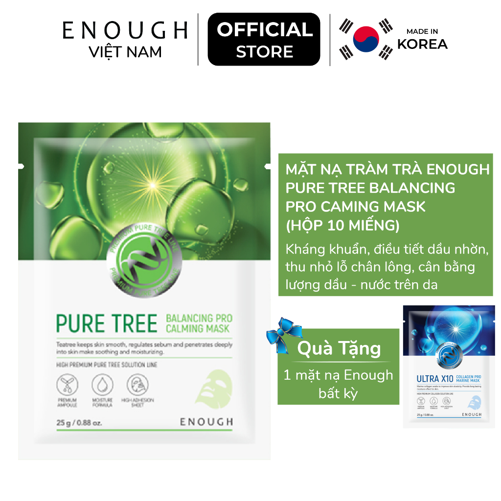 Enough Pure Tree Balancing Pro Calming Mask (Box) | Shopee Malaysia