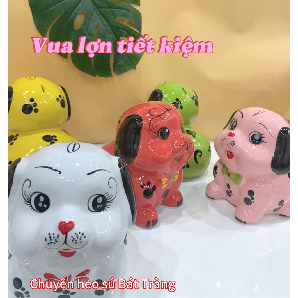 Porcelain Pig Shaped cute, Lovely Colors Bat Trang-Yellow, Pink, Blue ...