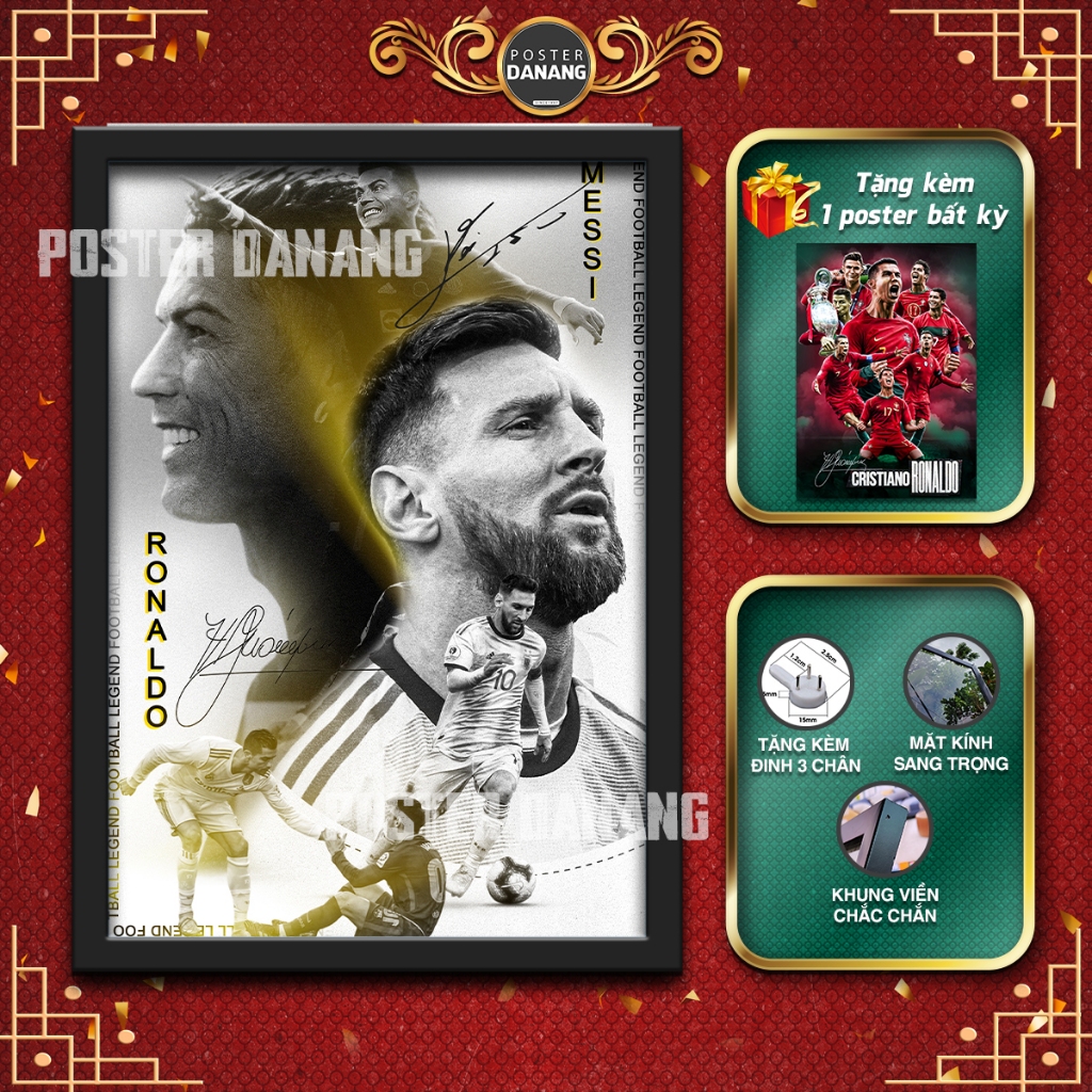 Ronaldo VS MESS POSTER - Wall photo frame - RONALDO VS MESSI FOOTBALL ...