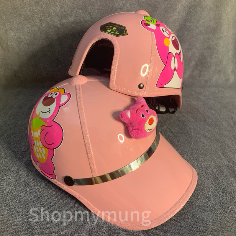 Hot TREND Strawberry Bear Women's Helmet {Floating Teddy Bear} | Shopee ...