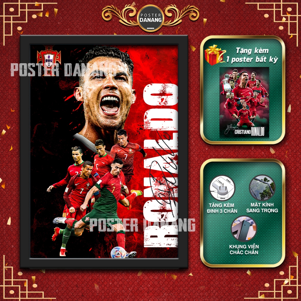 Ronaldo NATIONAL TEAM POSTER - RONALDO WALL PHOTO FRAME - RONALDO ...