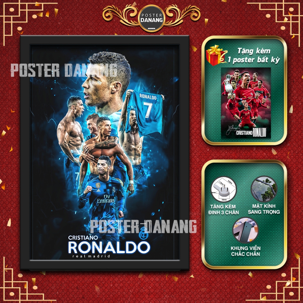 Ronaldo Real Madrid POSTER - FOOTBALL POSTER - RONALDO WALL PHOTO FRAME ...