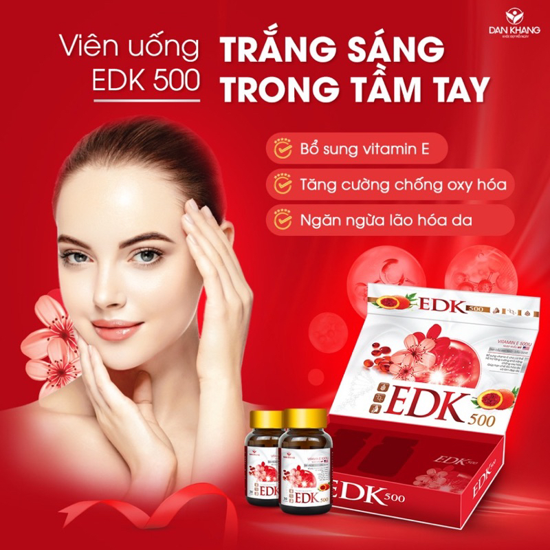 Vitamin E supplement fortified anti-oxidant, preventing skin EDK 500 ...